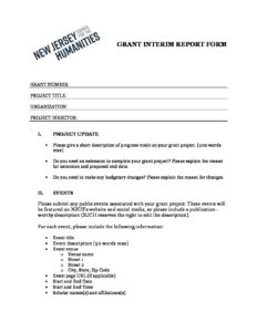 NJCH interim report form